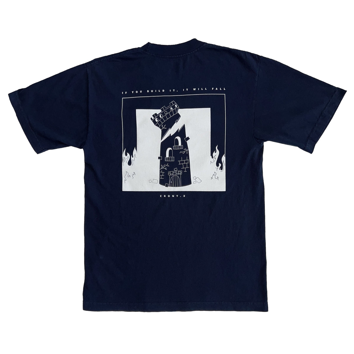 It Will Fall Tee - Navy | cronyxbrand